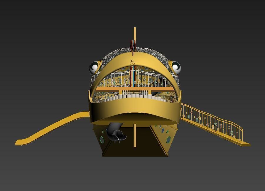Ocean theme fish playground equipment 3D model | CGTrader