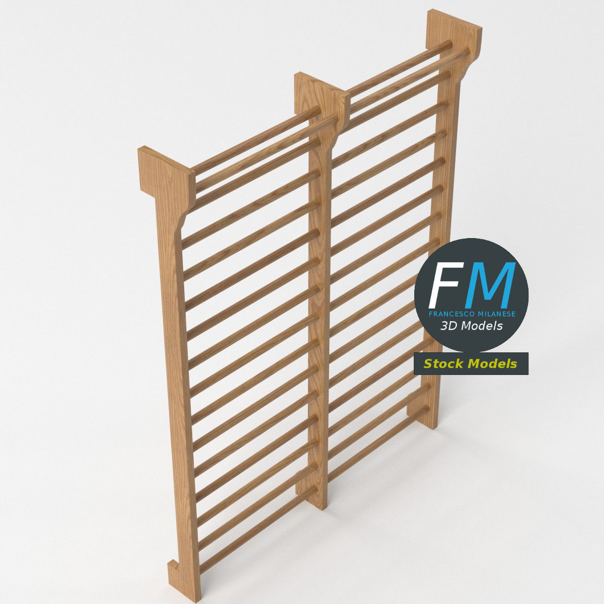 Double Swedish ladder 2 3D model | CGTrader