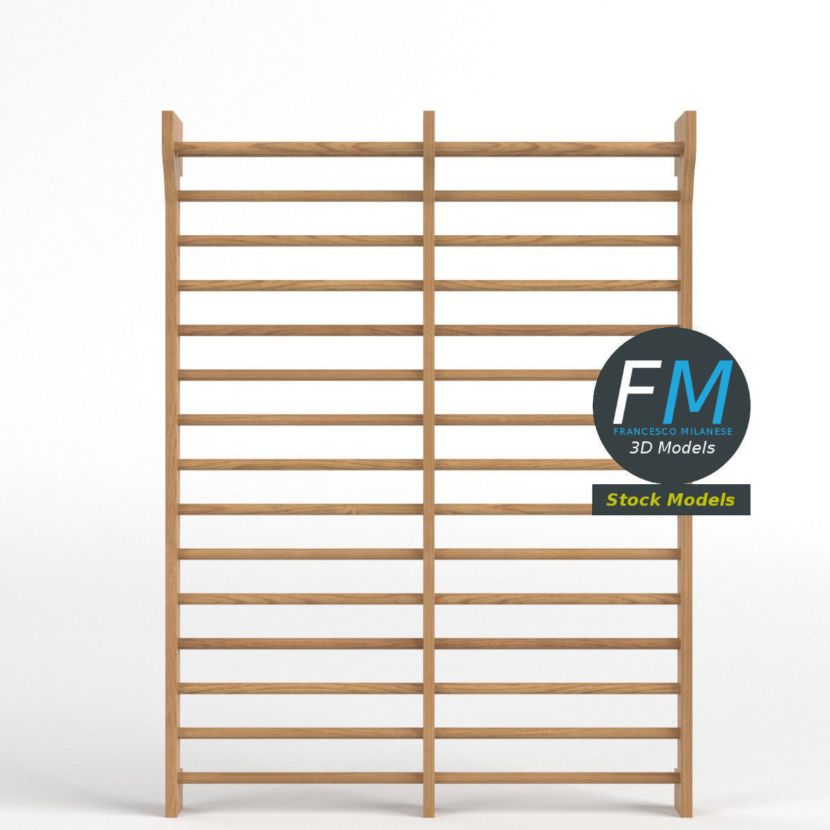 Double Swedish ladder 2 3D model | CGTrader