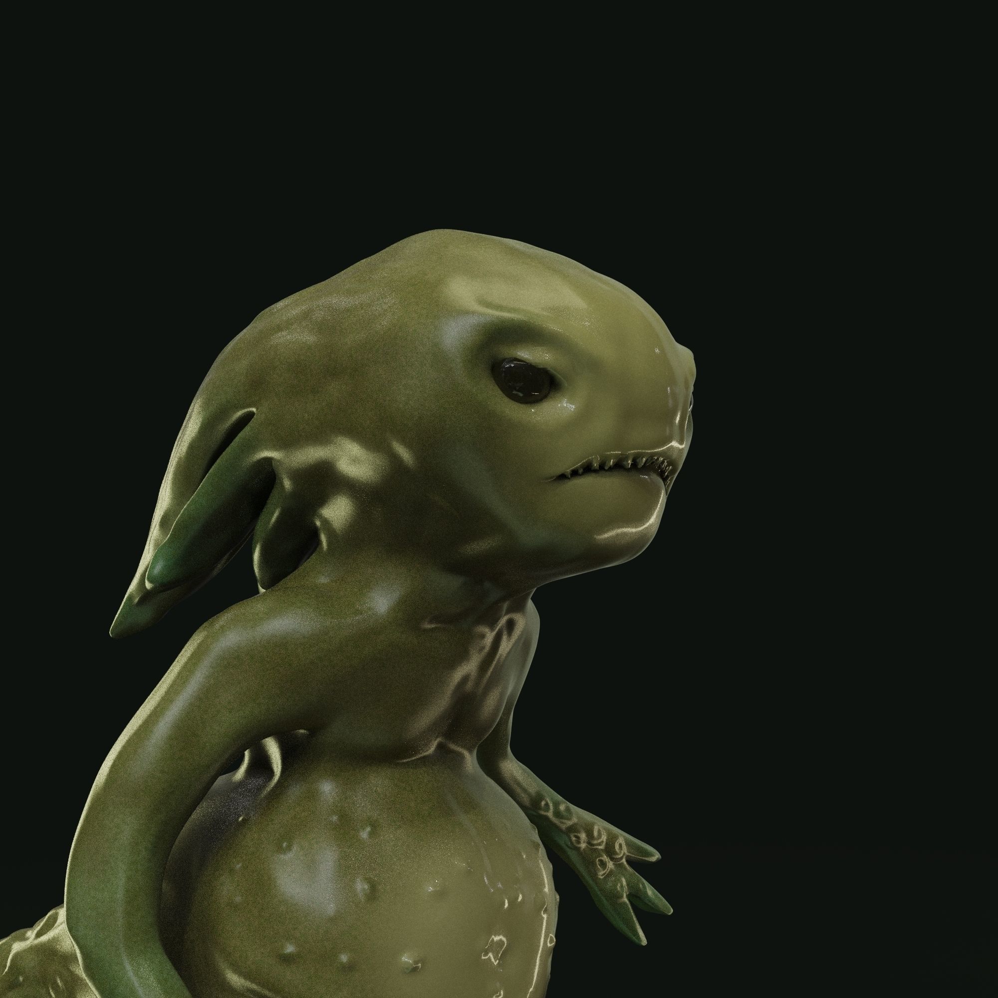 GRINDYLOW - SEA CREATURE - HARRY POTTER - MERMAID - DEMON 3D model 3D ...