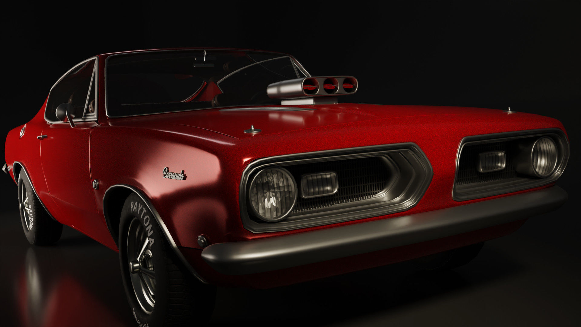 3D model muscle car VR / AR / low-poly | CGTrader
