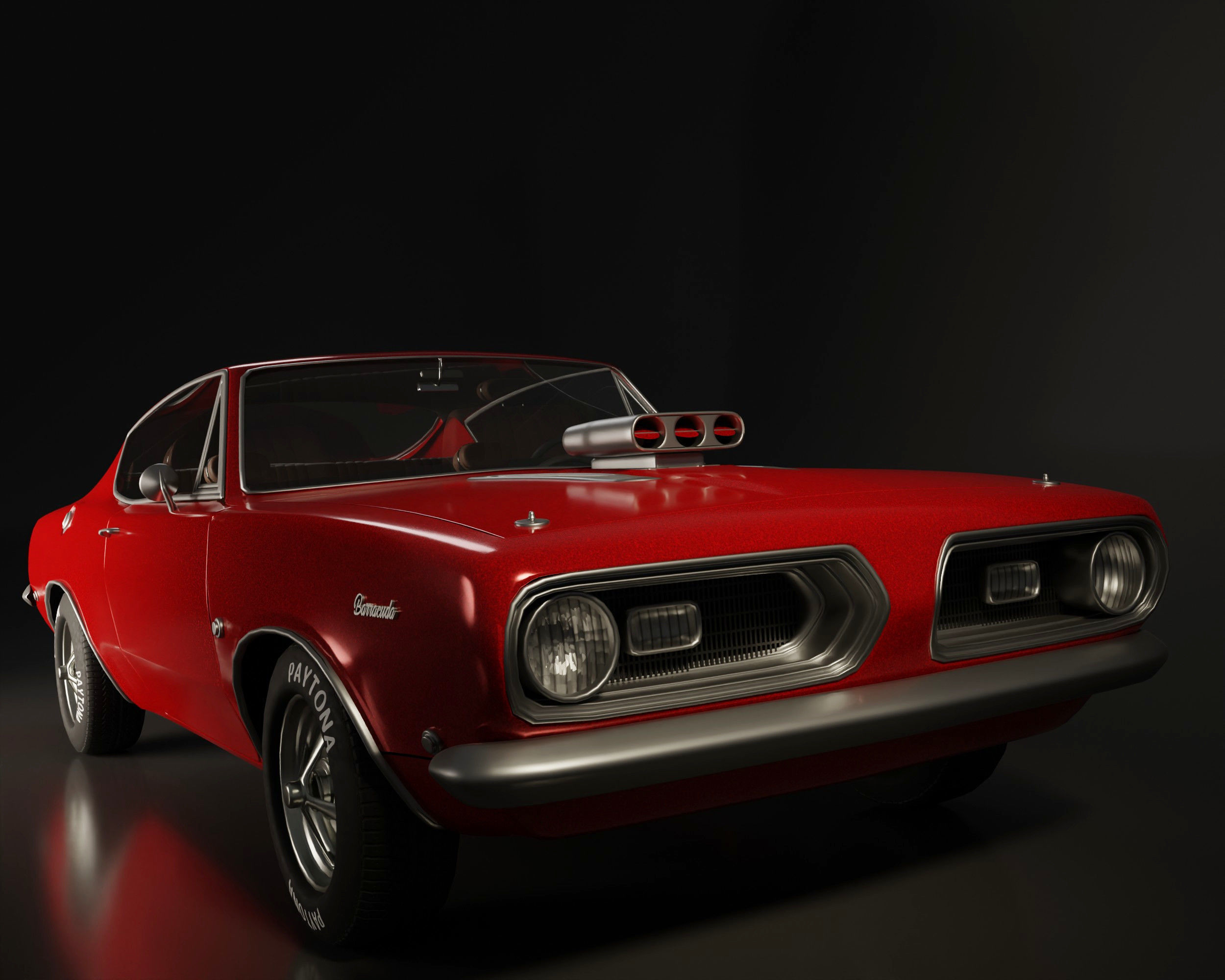 3D model muscle car VR / AR / low-poly | CGTrader