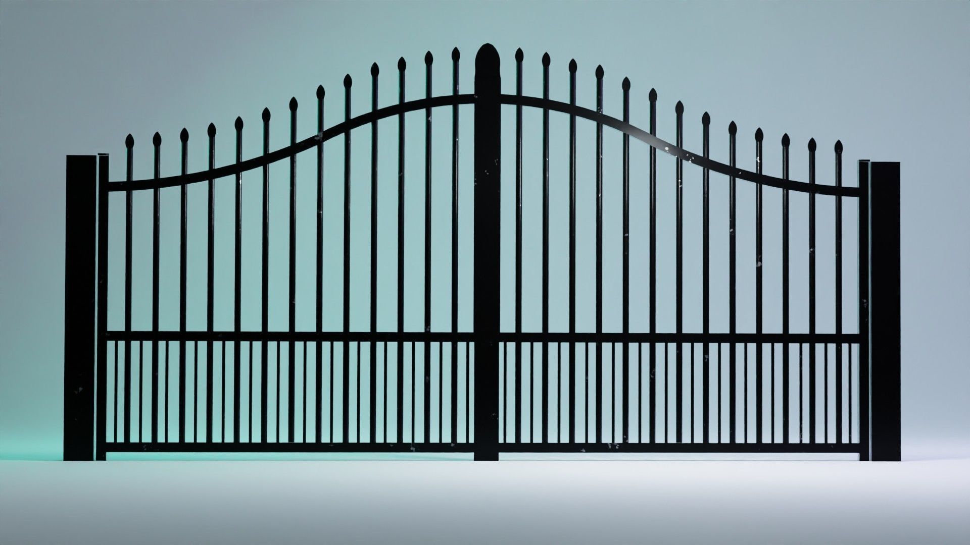 3d model of a black metal gate 3D model | CGTrader