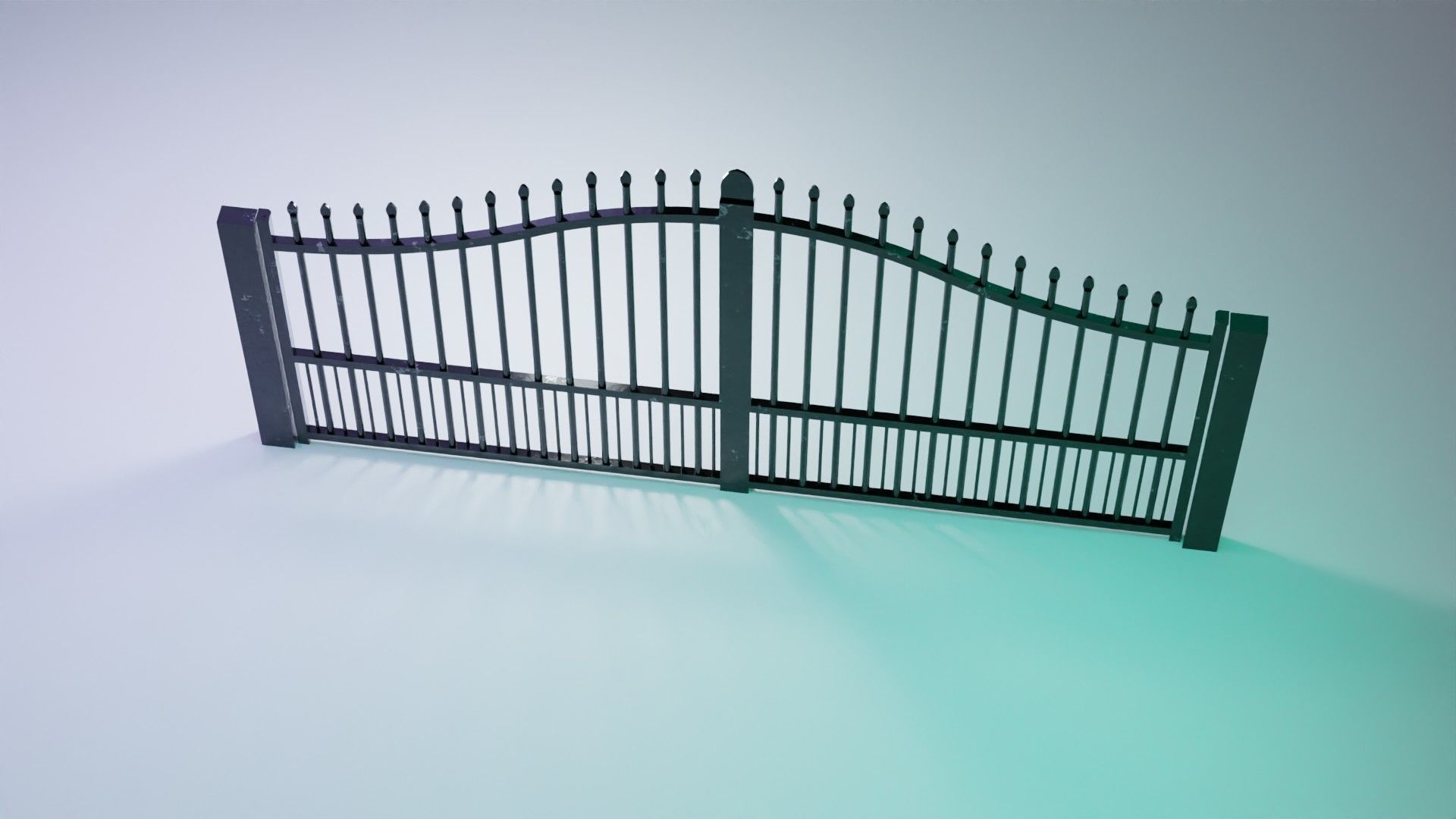 3d model of a black metal gate 3D model | CGTrader