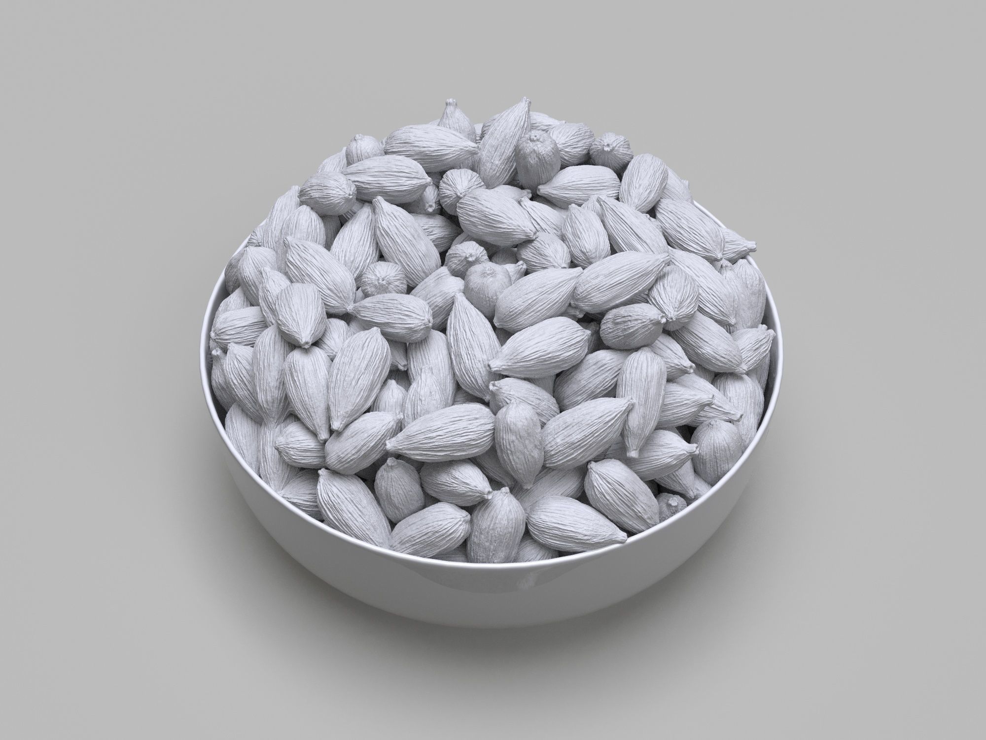 Cardamom pods in bowl 3D model | CGTrader