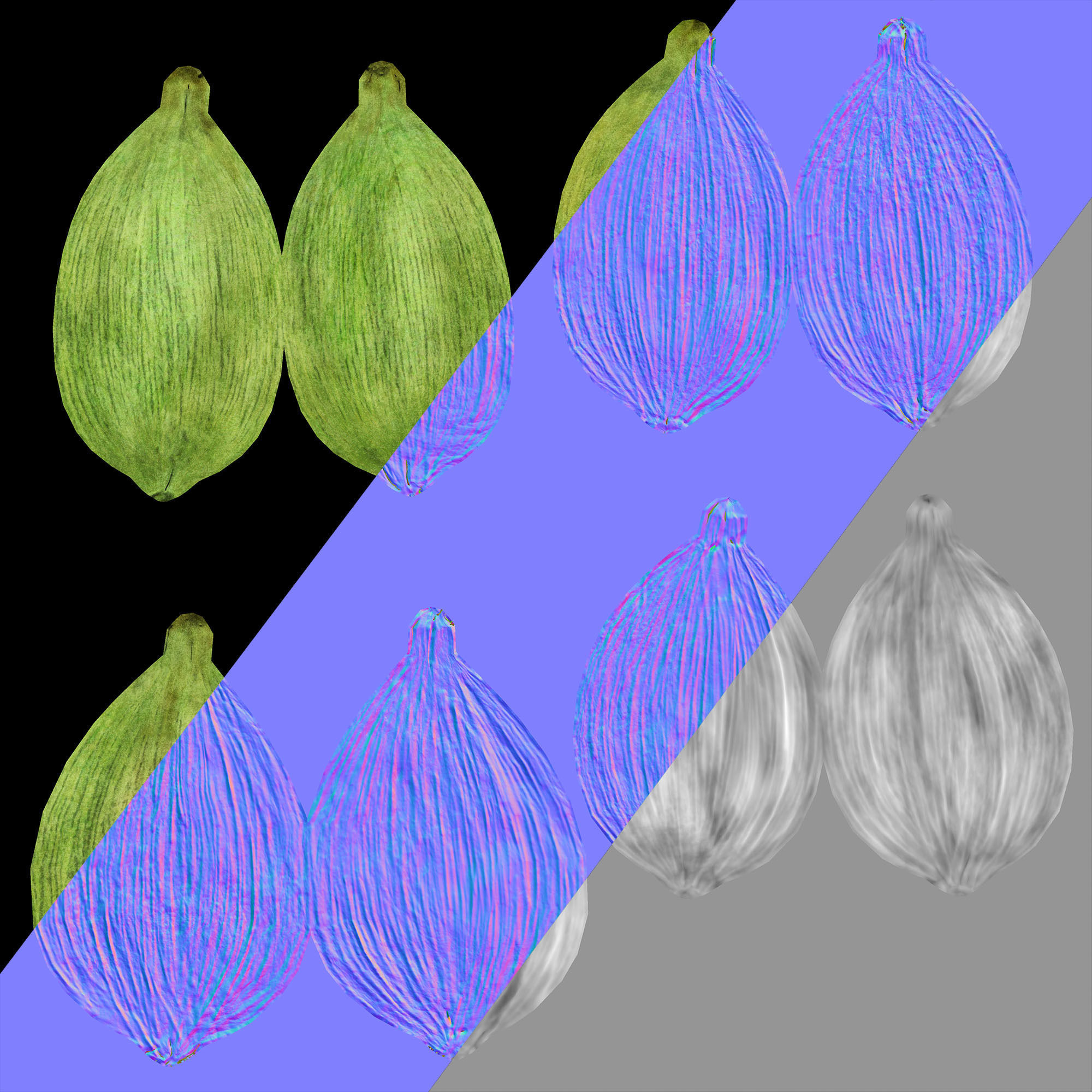 Cardamom pods in bowl 3D model | CGTrader