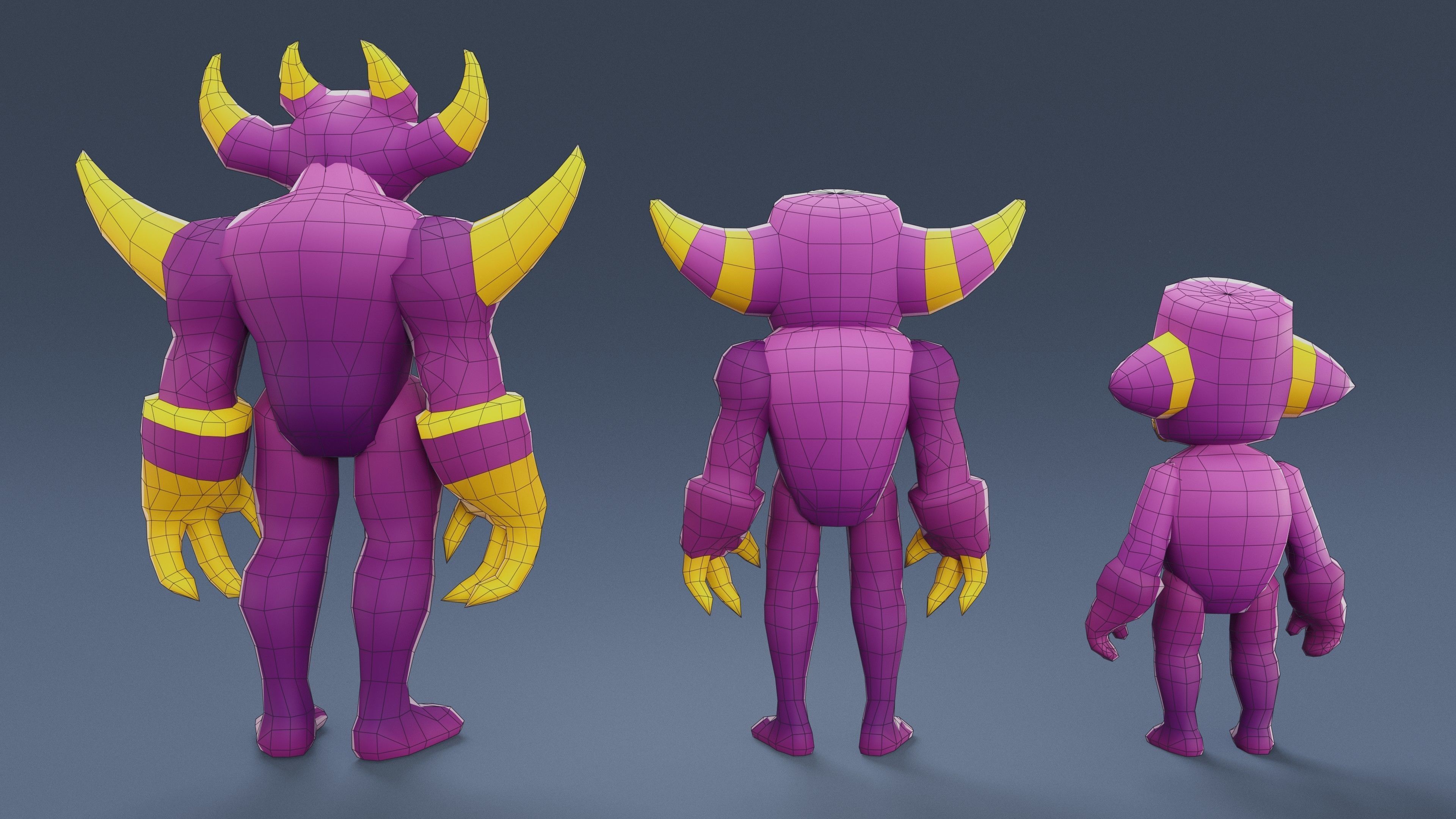 3D model Cartoon Characters - Evolution Devil Warrior VR / AR / low ...