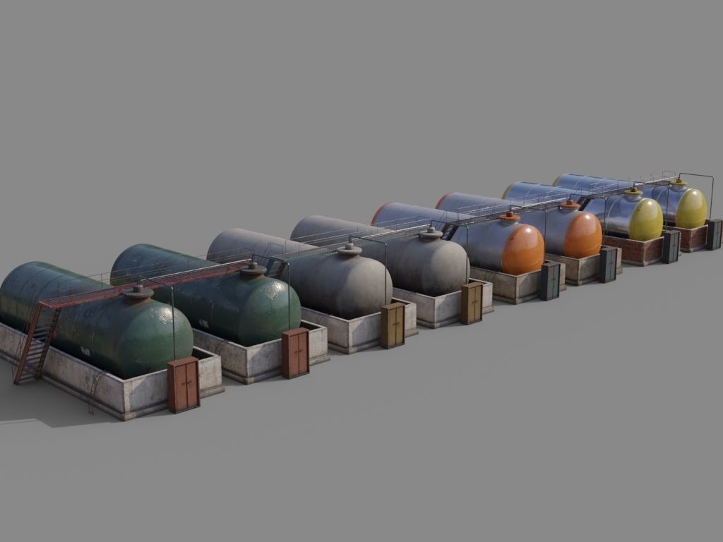 Diesel Refueling depot tank free VR / AR / low-poly 3D model | CGTrader