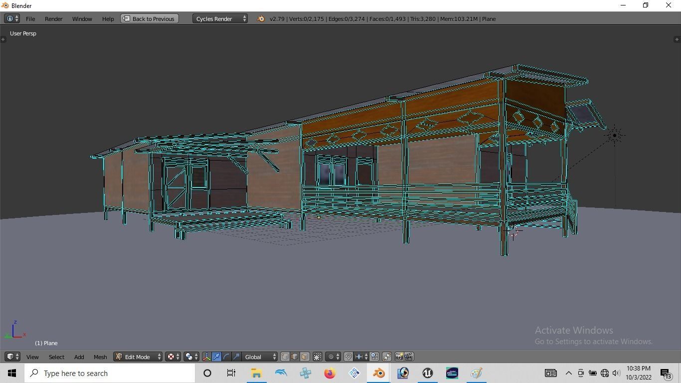 Rumah kayu panggung 011-012 3D model | CGTrader