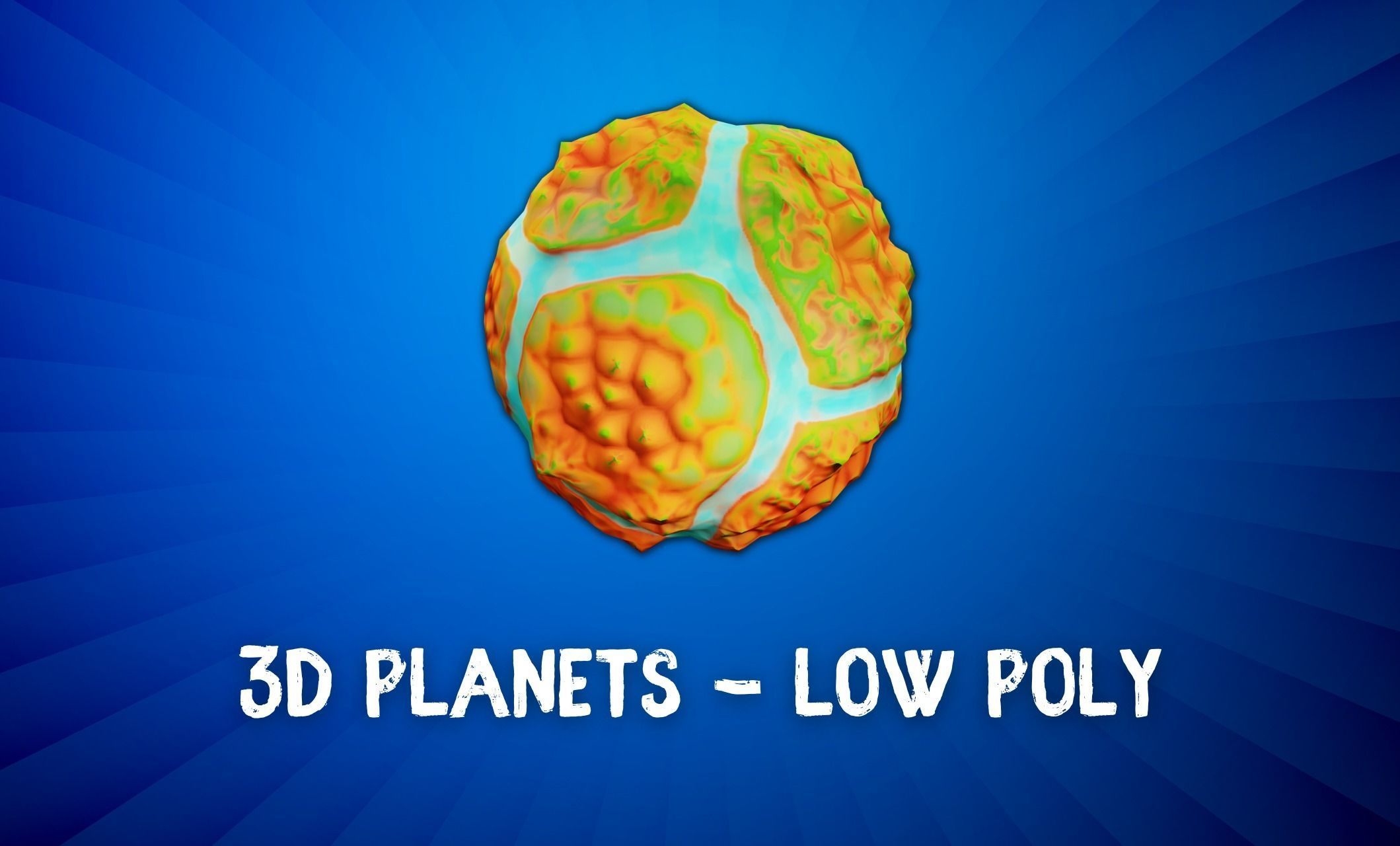3D model Low Poly Planets - Stylized Textures - Cartoon VR / AR / low ...