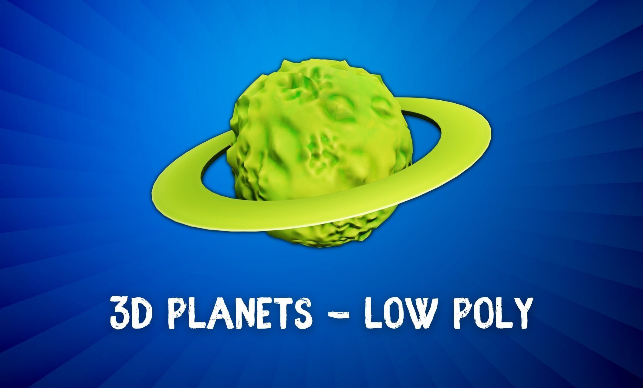 3D model Low Poly Planets - Stylized Textures - Cartoon VR / AR / low ...