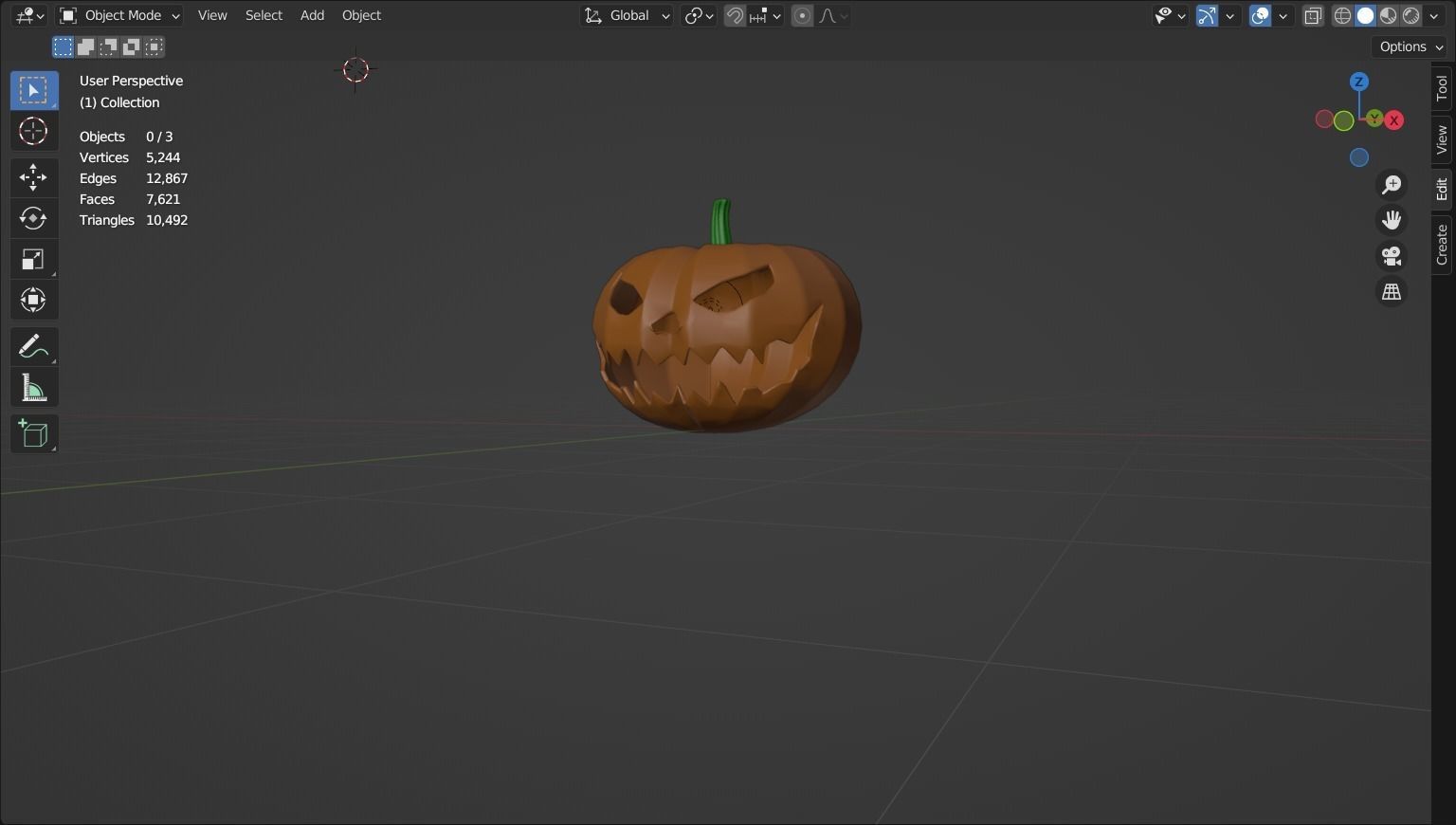 3D model Halloween Pumpkins Low Poly 3DModels - 6 pumpkins pack VR / AR ...