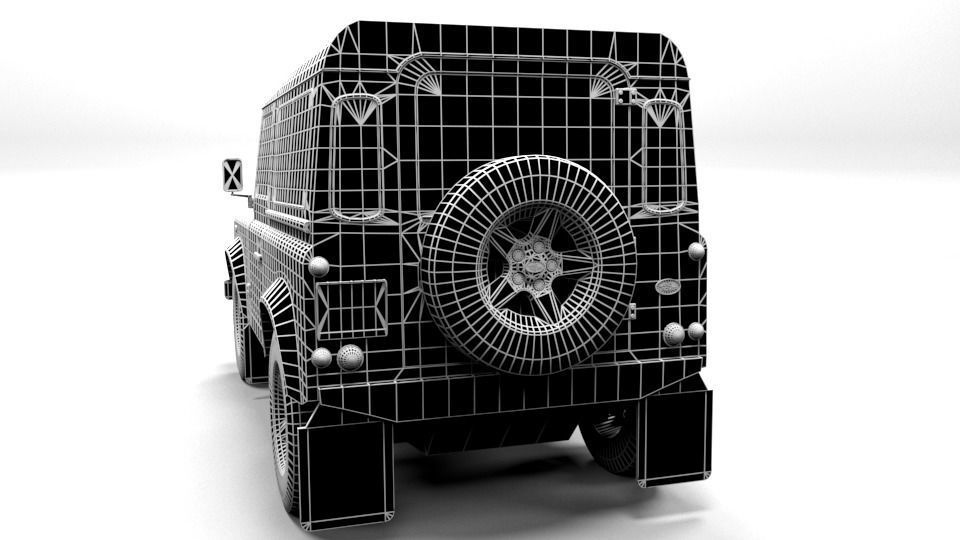 3D model LAND ROVER DEFENDER 90 1999 LOWPOLY VR / AR / low-poly | CGTrader