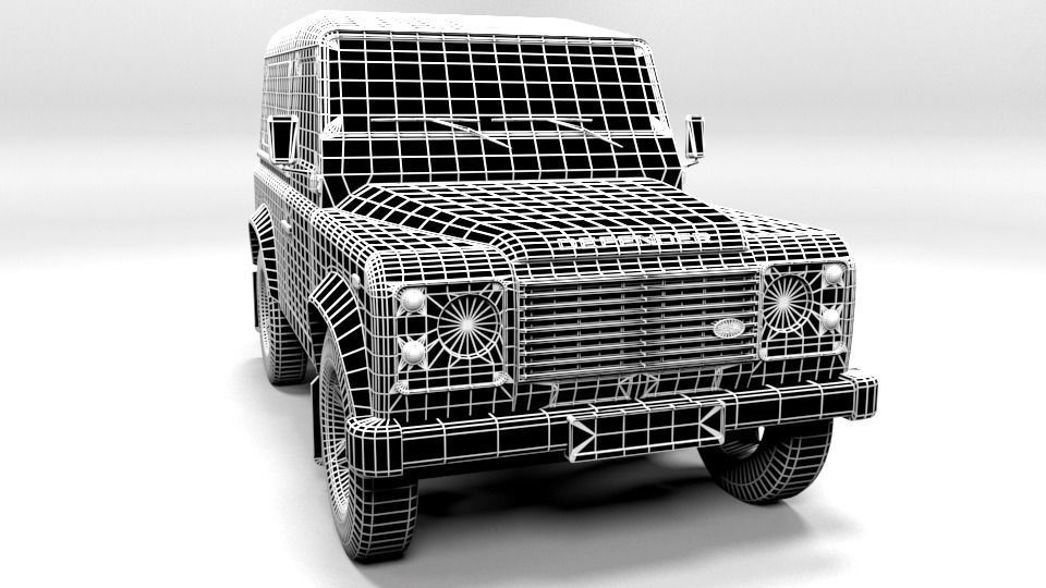 3D model LAND ROVER DEFENDER 90 1999 LOWPOLY VR / AR / low-poly | CGTrader
