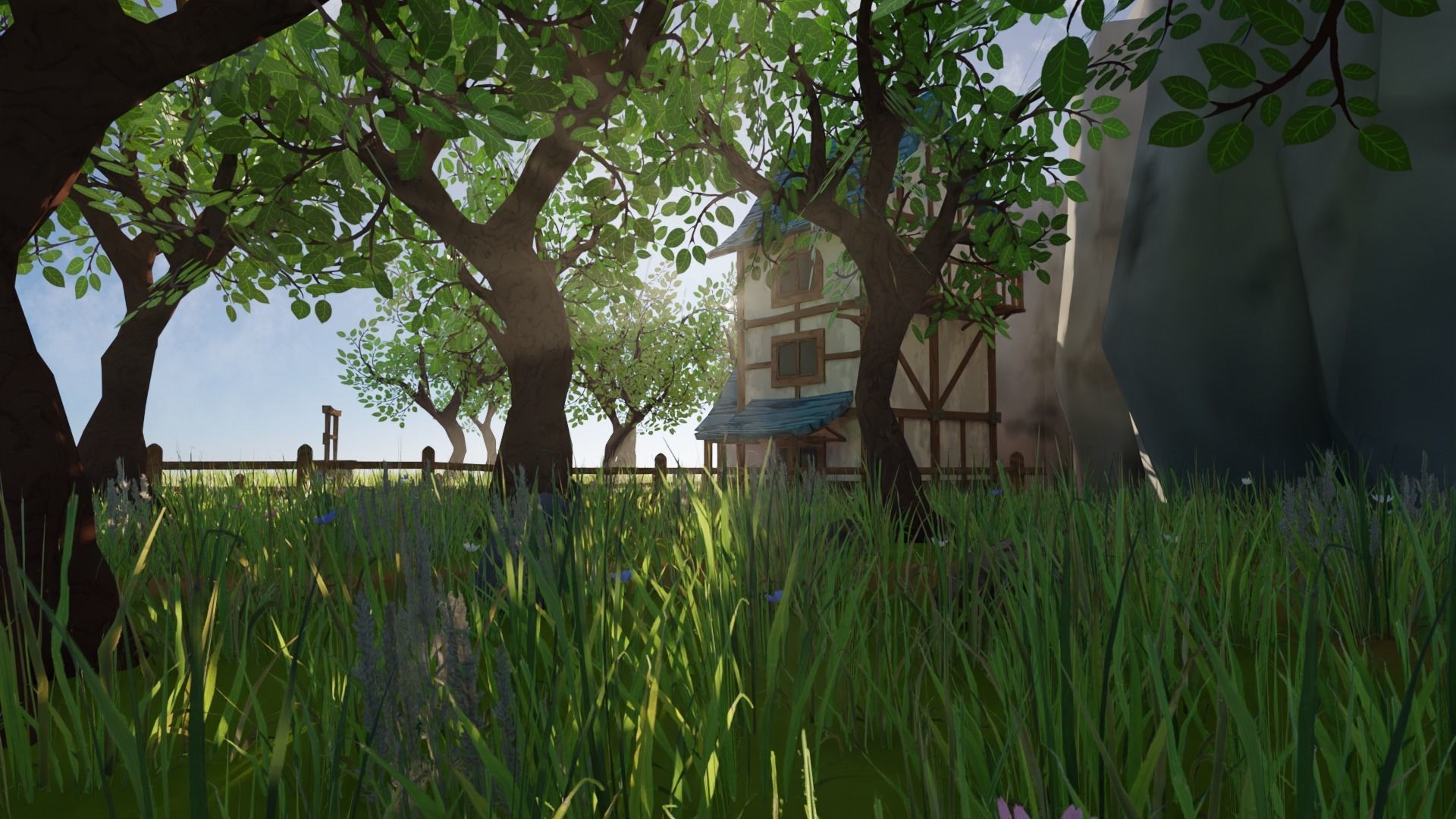 3D model Low poly Medieval House scene VR / AR / low-poly | CGTrader