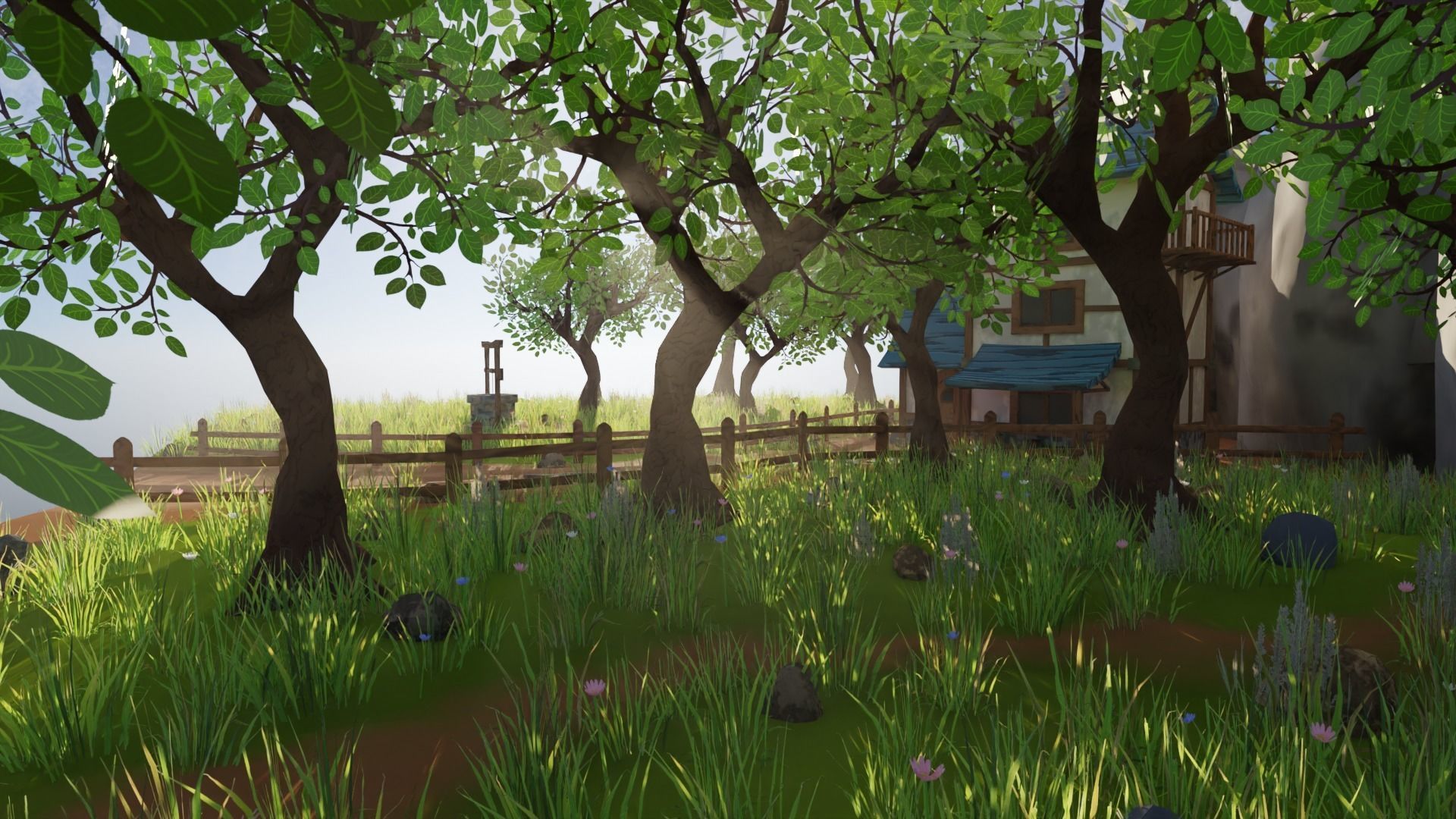 3D model Low poly Medieval House scene VR / AR / low-poly | CGTrader