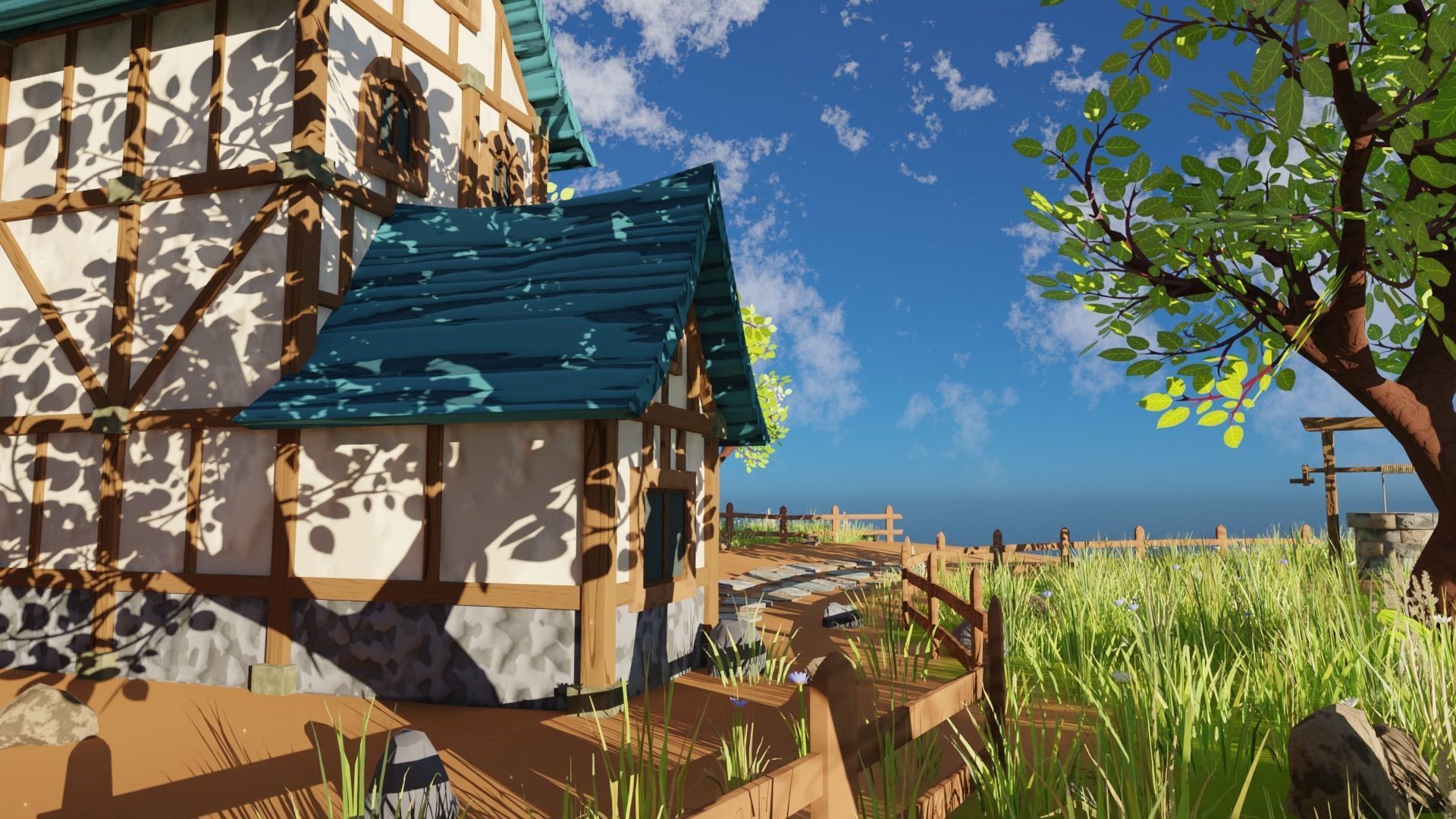 3D model Low poly Medieval House scene VR / AR / low-poly | CGTrader