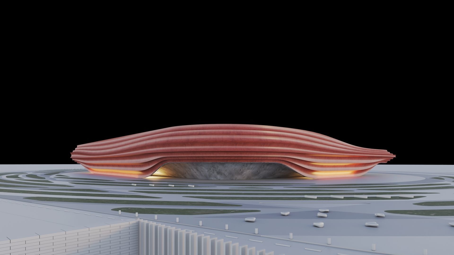 Stadium table with lights 3D model | CGTrader