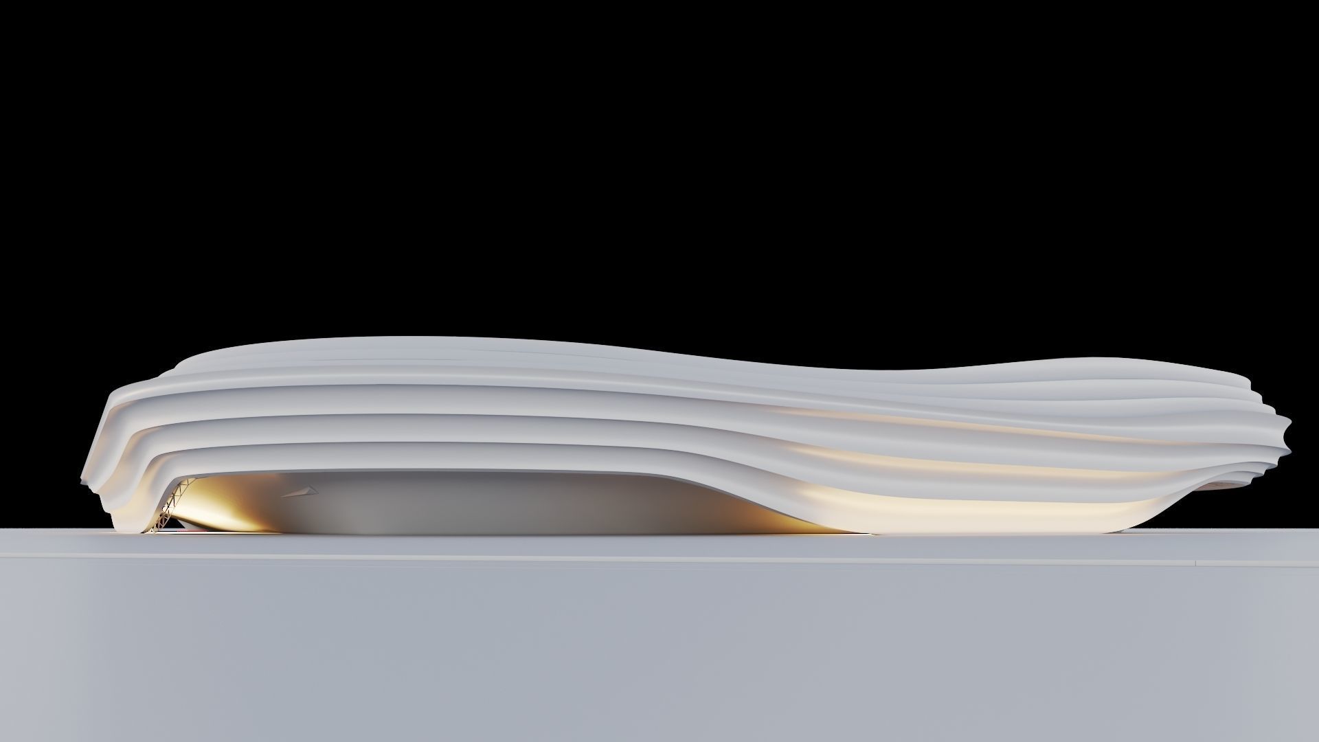 Stadium table with lights 3D model | CGTrader