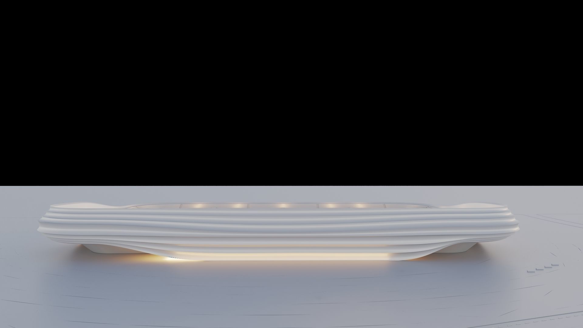 Stadium table with lights 3D model | CGTrader