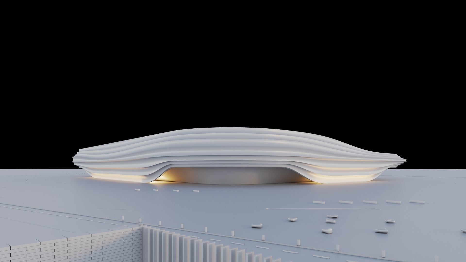 Stadium table with lights 3D model | CGTrader