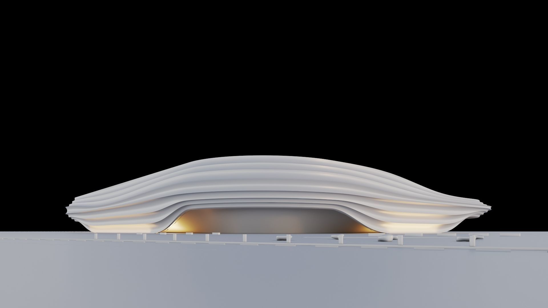 Stadium table with lights 3D model | CGTrader