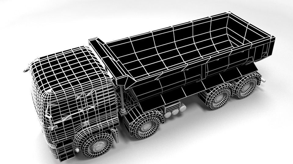 3D model KIPPER TRUCK LOWPOLY VR / AR / low-poly | CGTrader