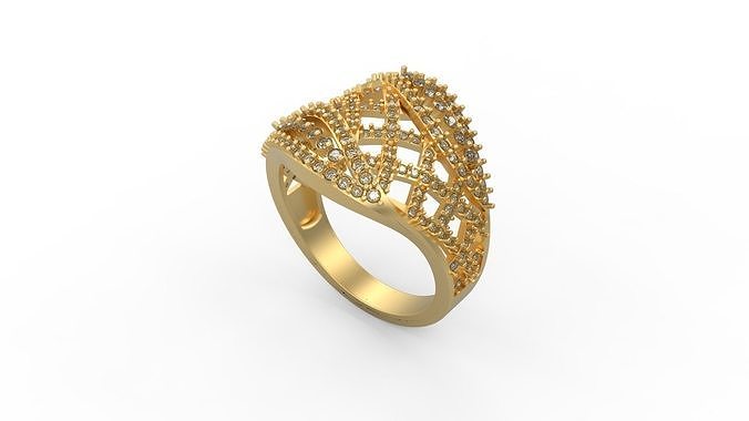 Cocktail Ring 252 3D model 3D printable | CGTrader
