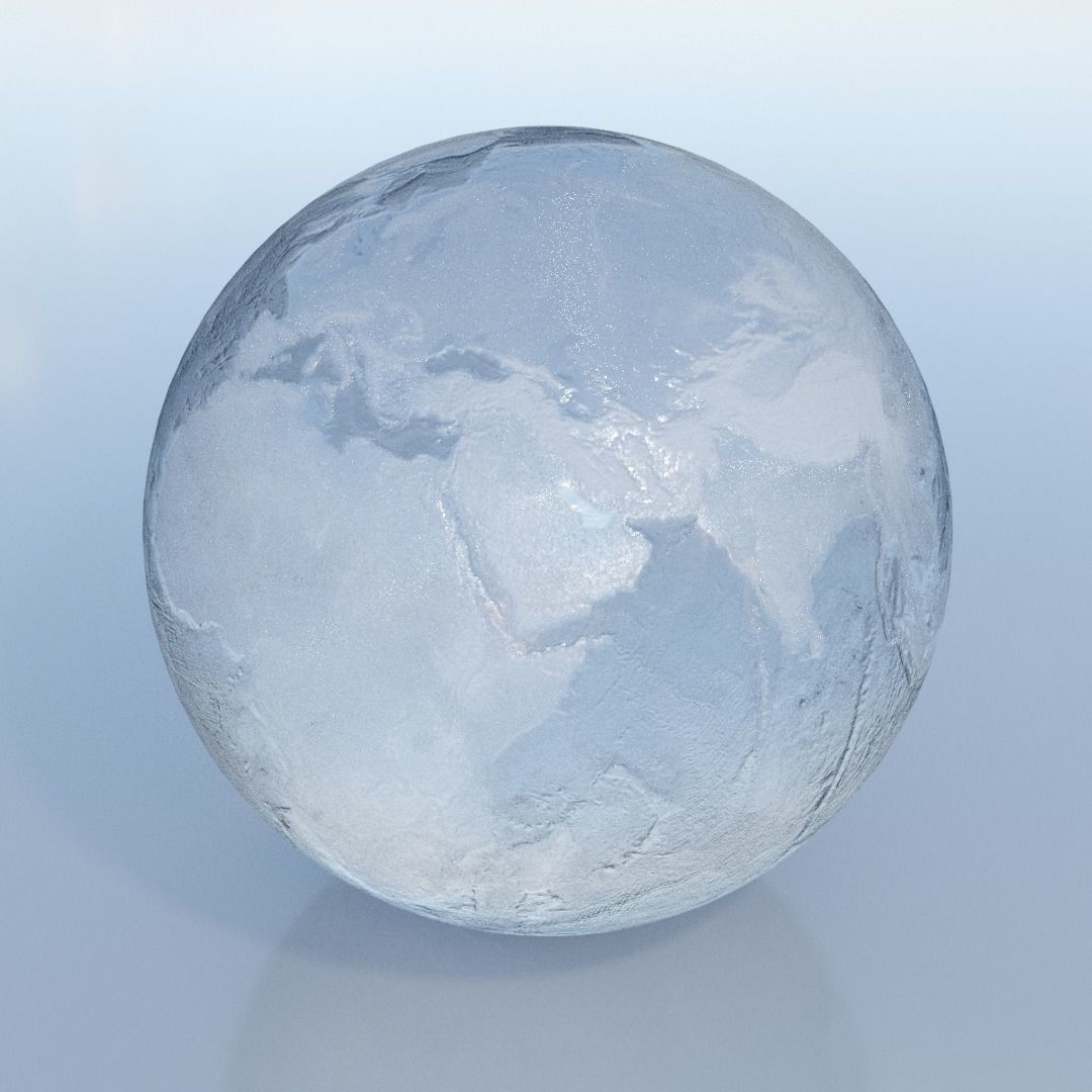 Ice World Globe 3D model | CGTrader