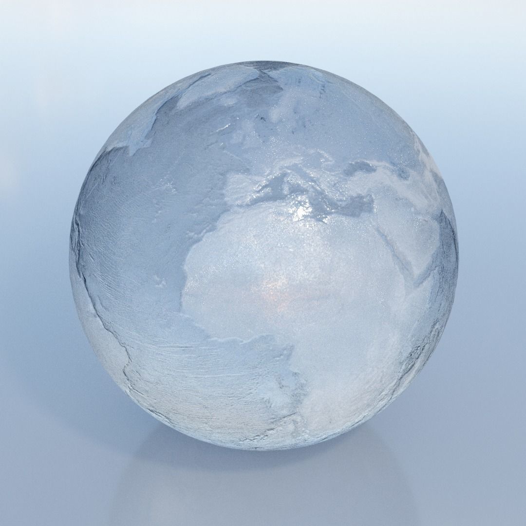 Ice World Globe 3D model | CGTrader