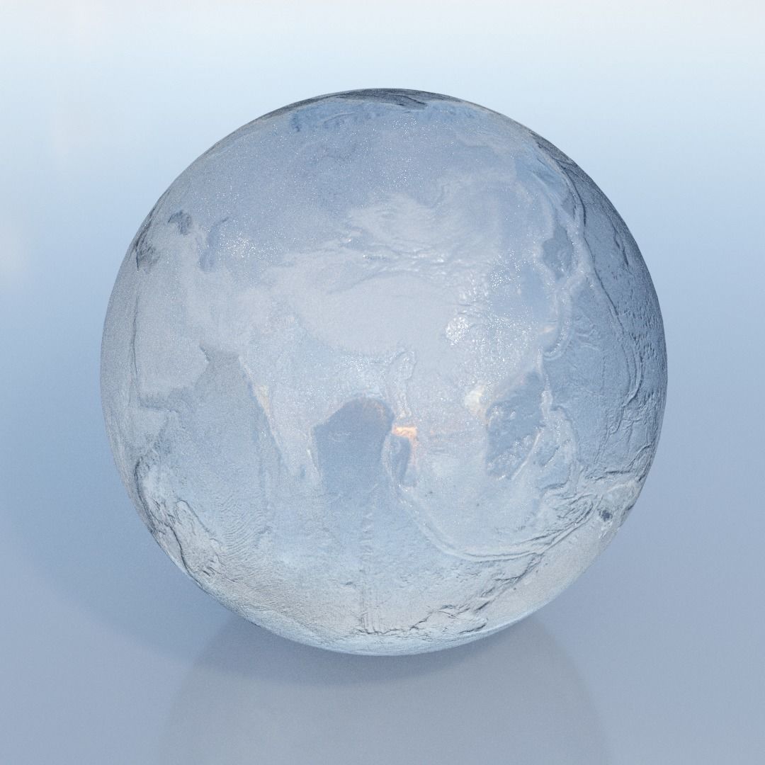 Ice World Globe 3D model | CGTrader