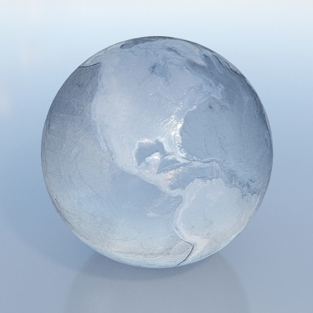 Ice World Globe 3D model | CGTrader