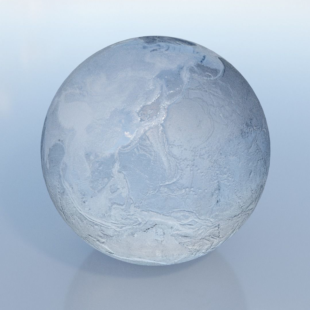 Ice World Globe 3D model | CGTrader