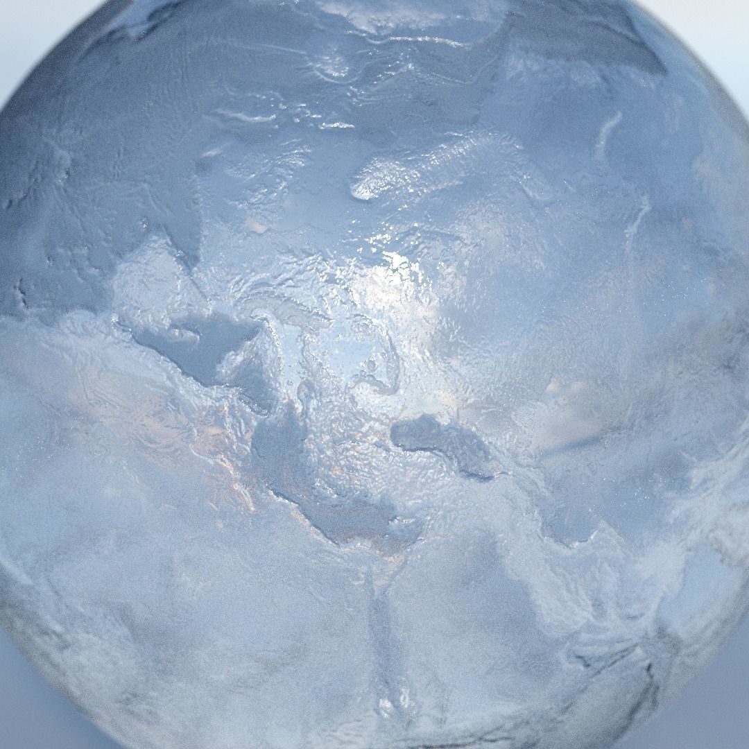 Ice World Globe 3D model | CGTrader