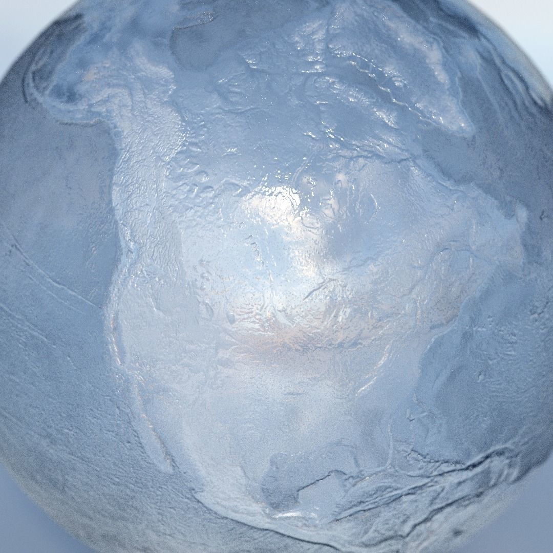 Ice World Globe 3D model | CGTrader