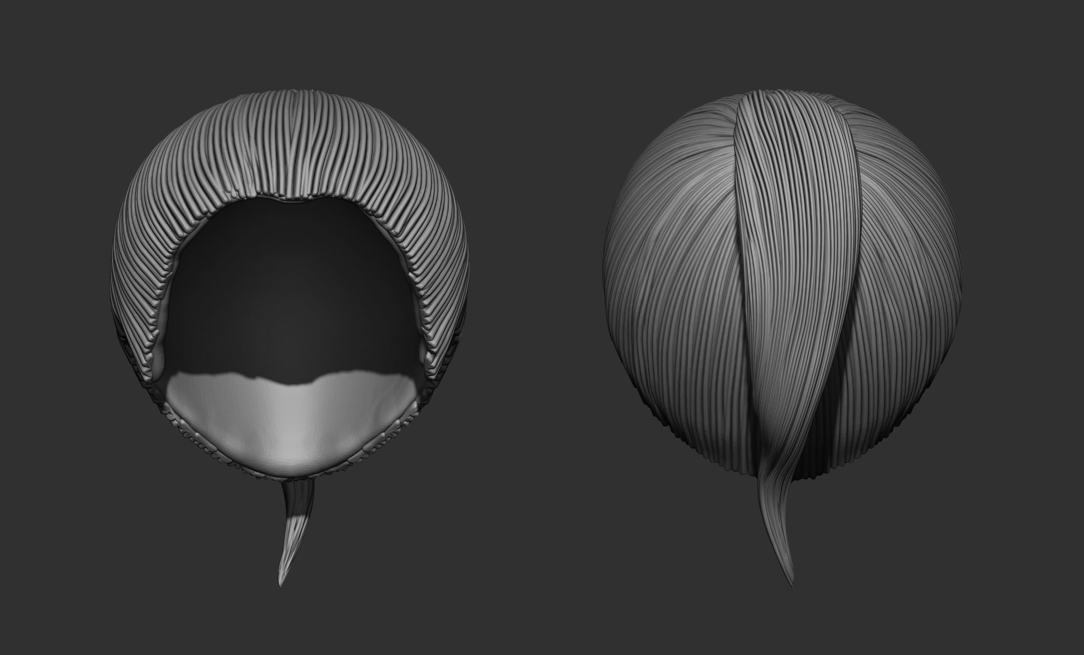 28 Female hair 3D model | CGTrader