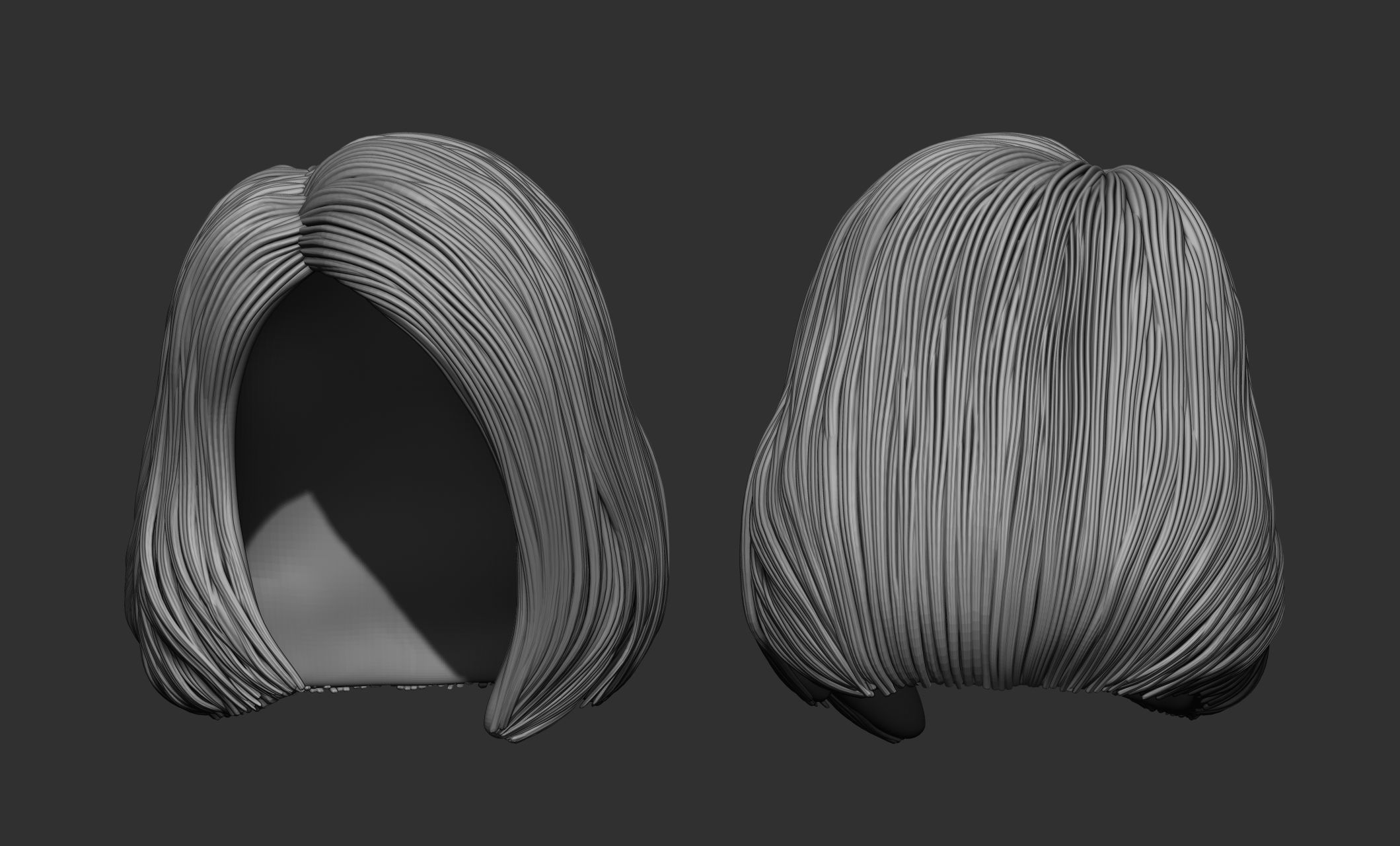 28 Female hair 3D model | CGTrader