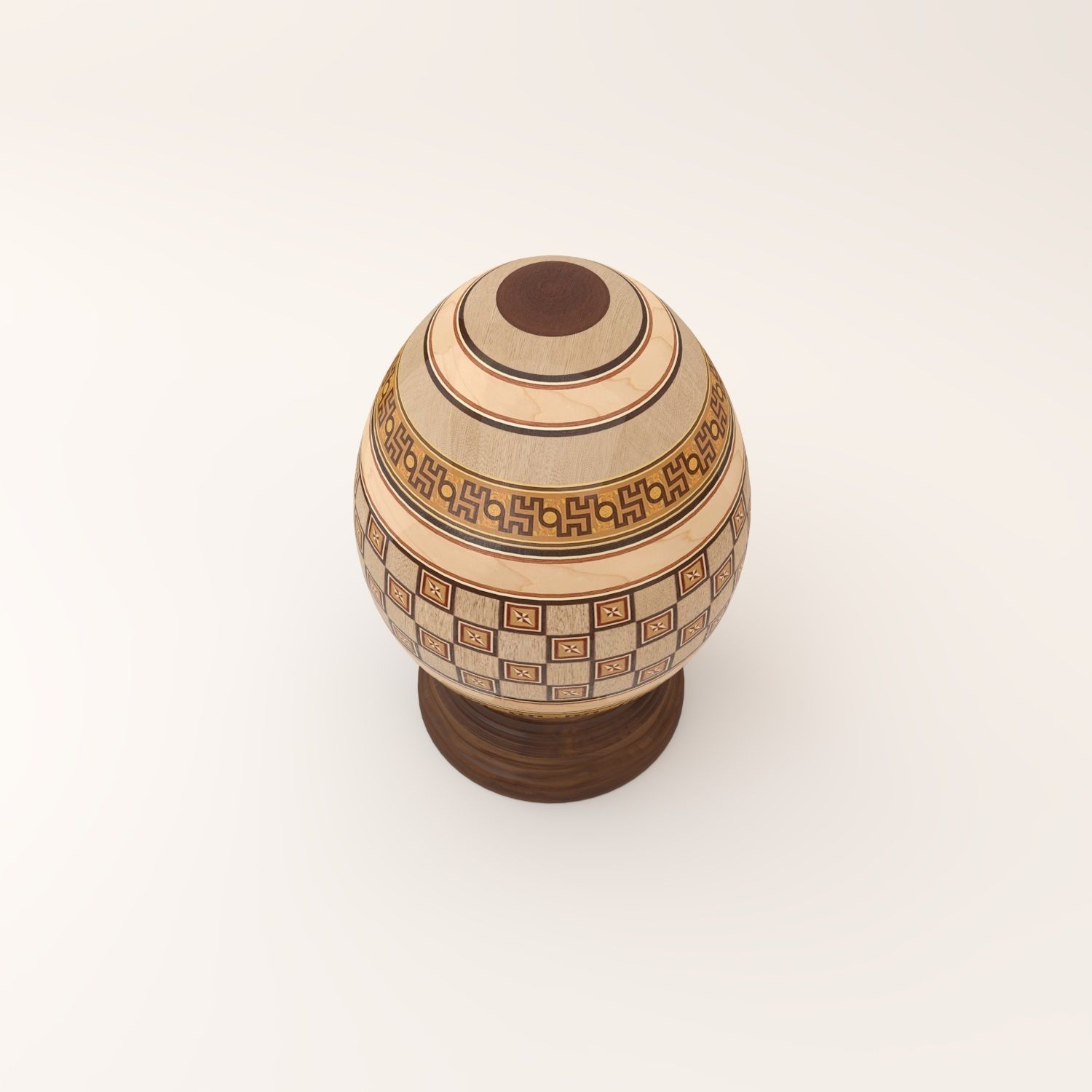 Greek wood egg 02 3D model | CGTrader