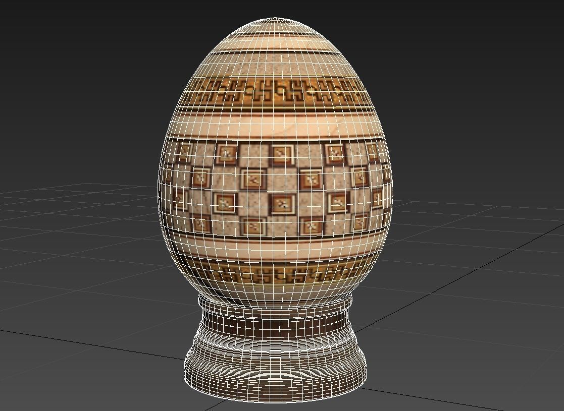 Greek wood egg 02 3D model | CGTrader