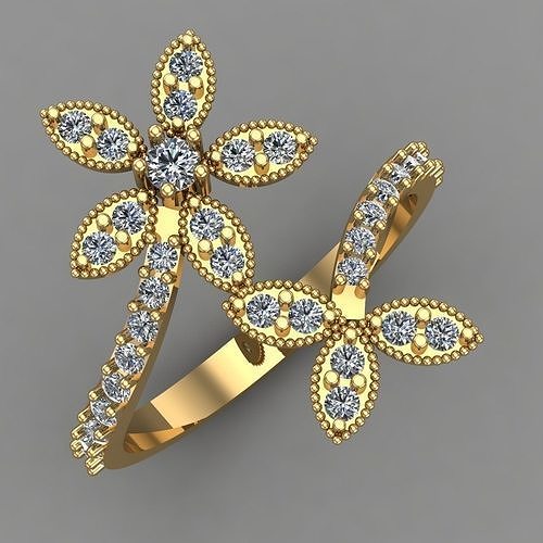 FLOWER ring for women 3D Print Model 3D model 3D printable | CGTrader