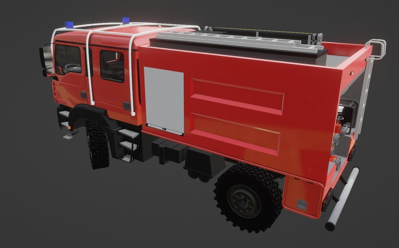 MAN TGA Firetruck 3D model | CGTrader