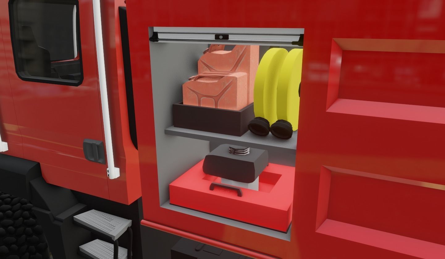 MAN TGA Firetruck 3D model | CGTrader
