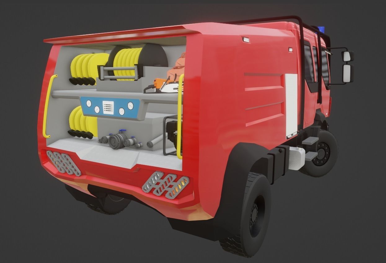 Volvo FL Firetruck 3D model | CGTrader