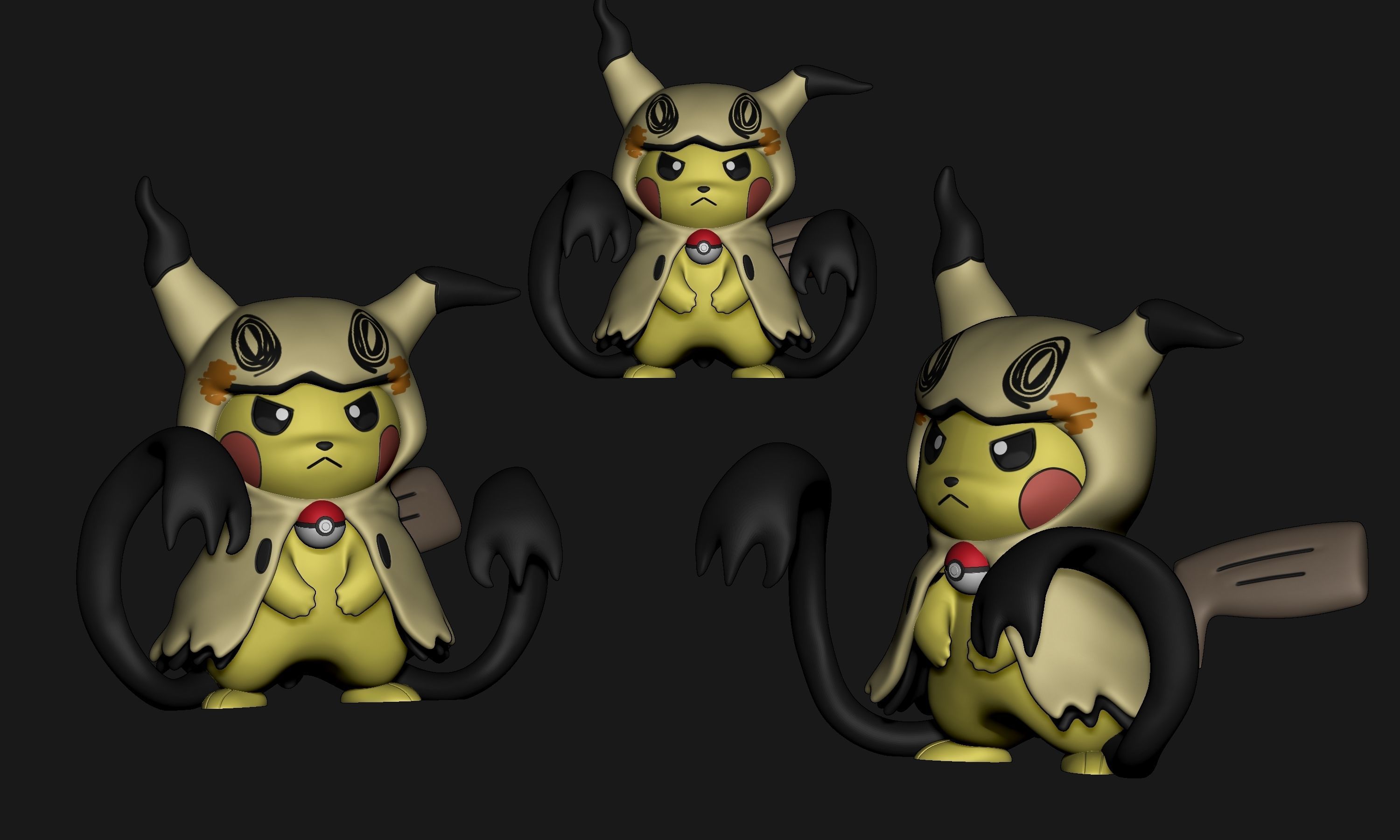 Pokemon - Pikachu Cosplay Mimikyu free 3D model 3D printable | CGTrader