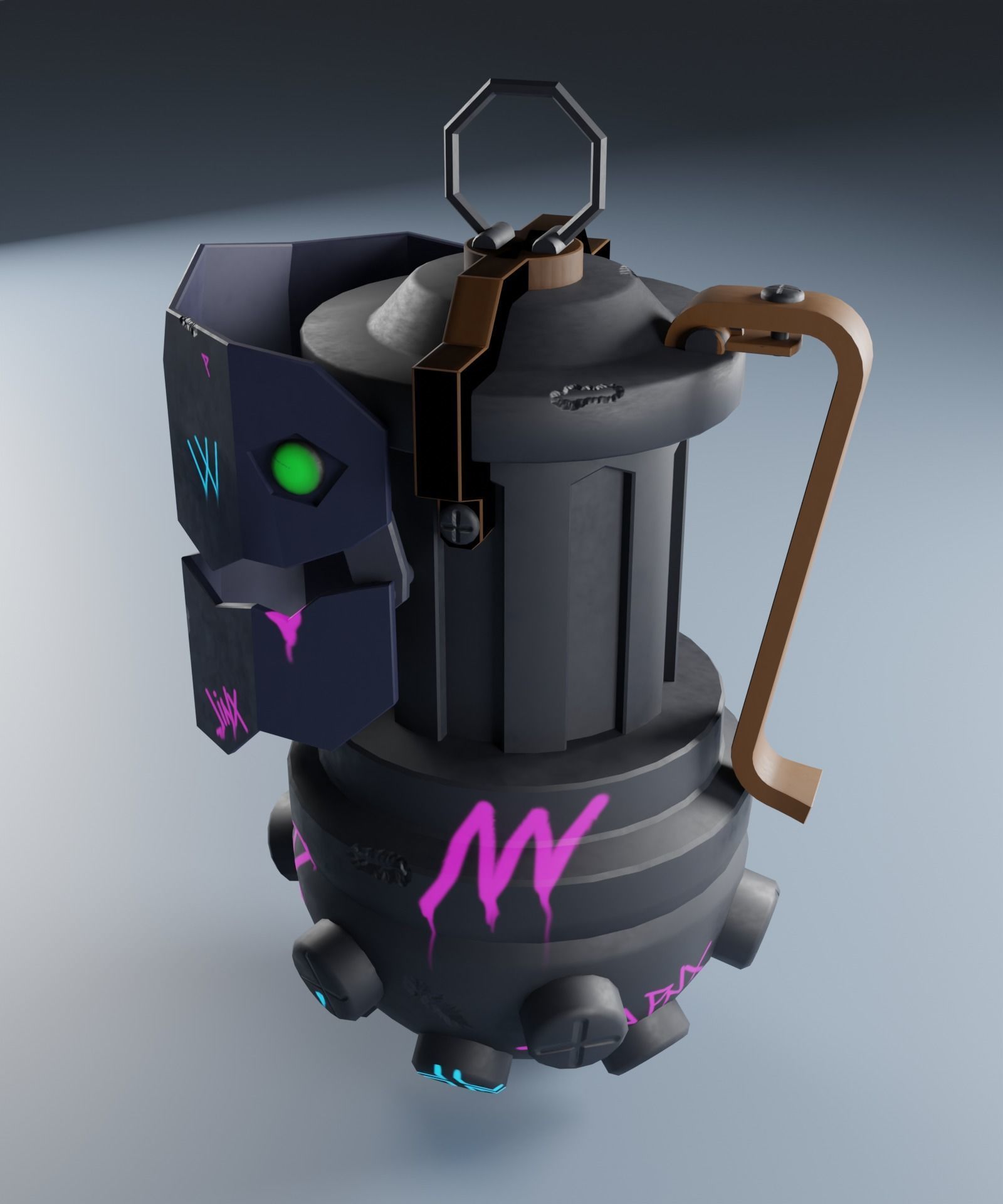 Jinx grenade free 3D model | CGTrader