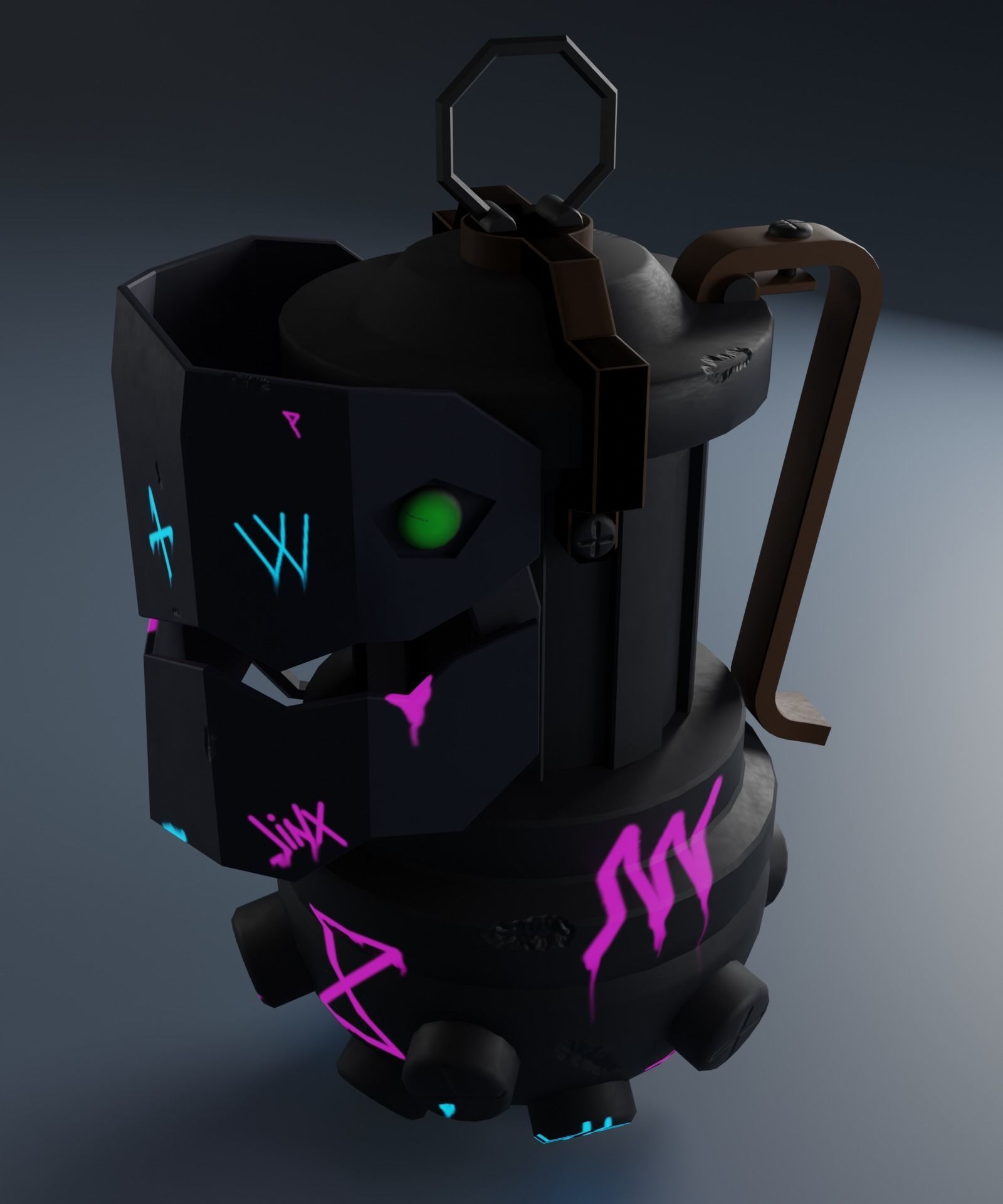 Jinx grenade free 3D model | CGTrader