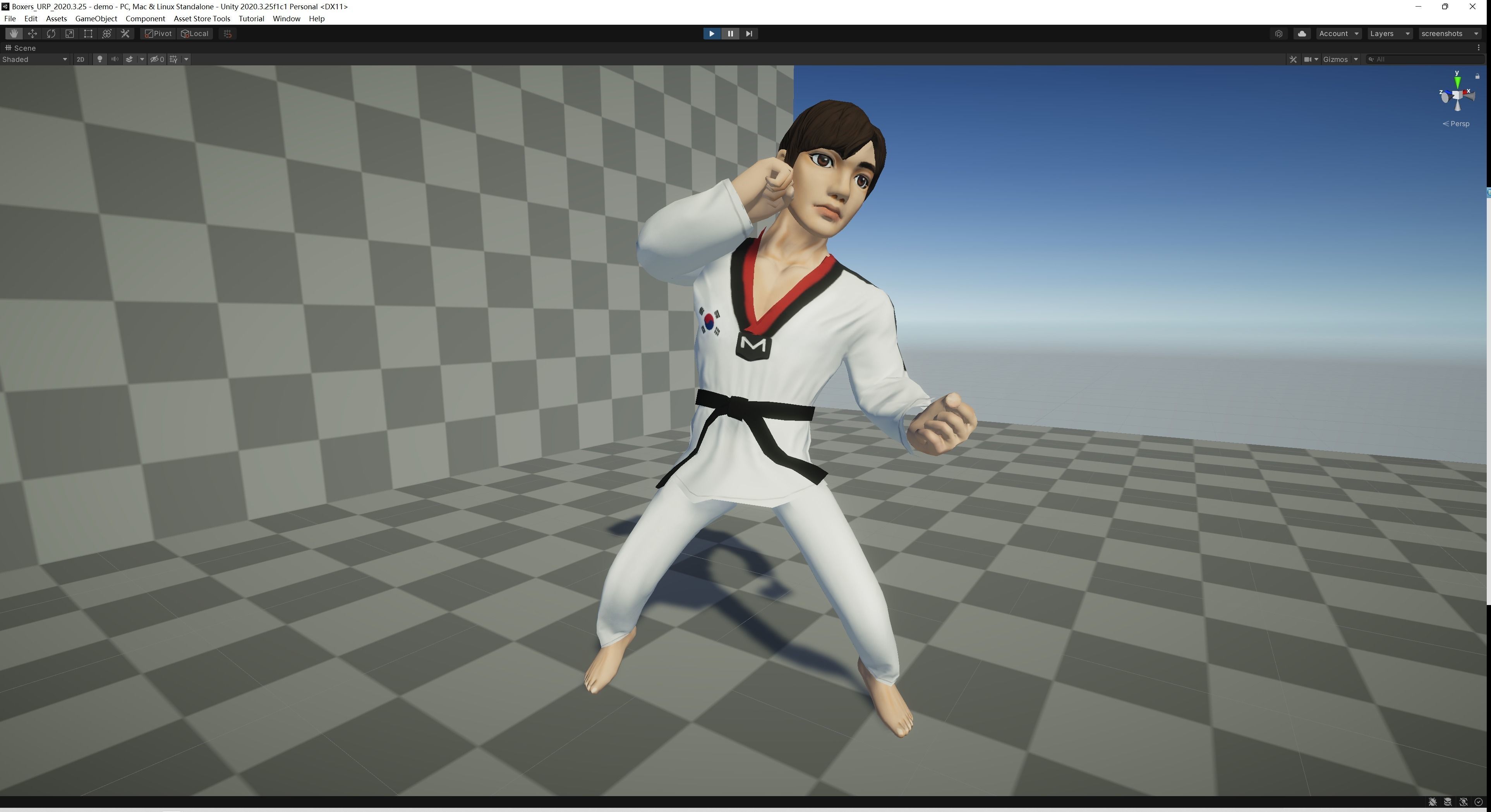 3D model Taekwondo Player VR / AR / low-poly rigged animated | CGTrader