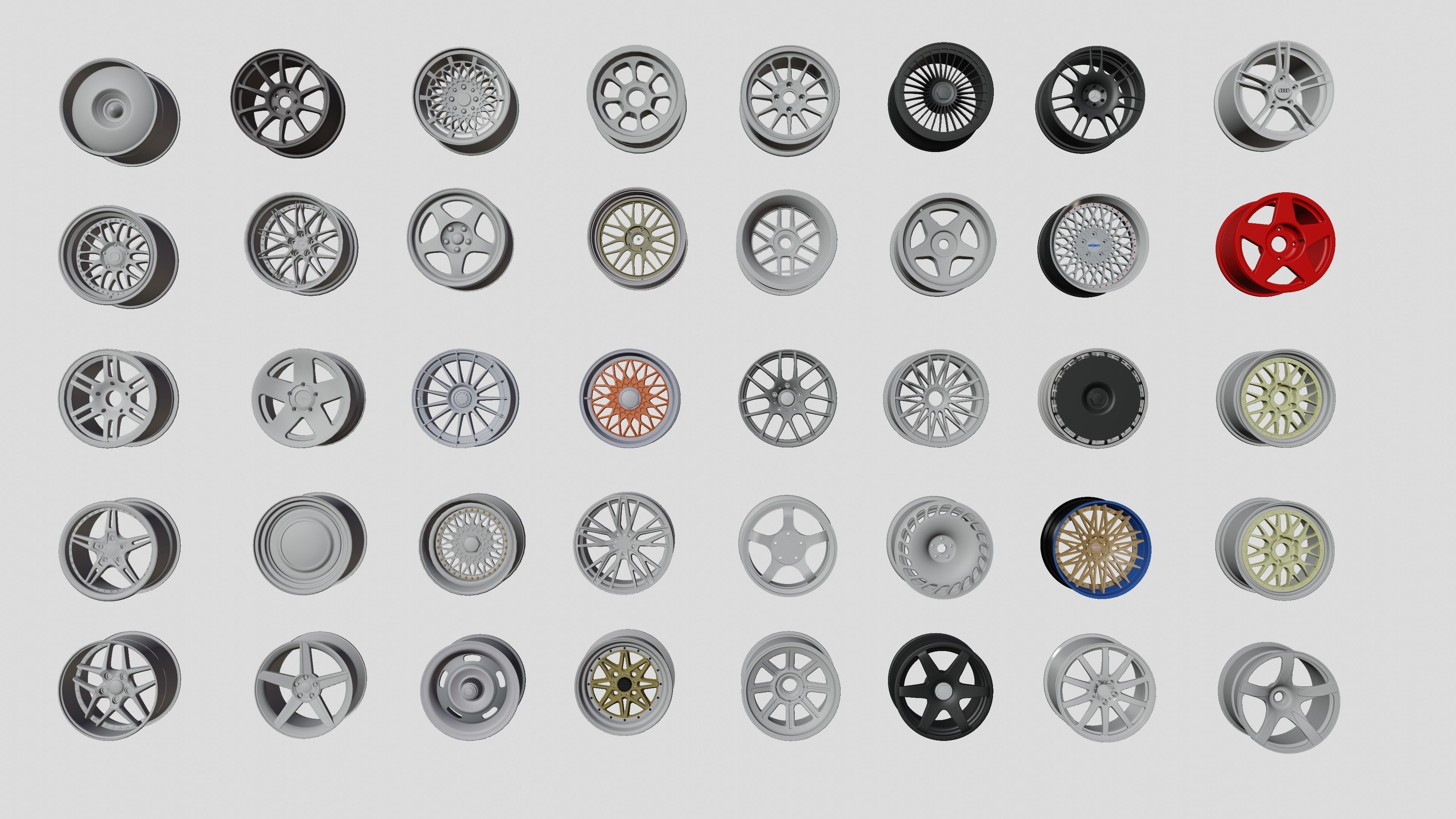 WHEEL ASSET PACK 3D model | CGTrader