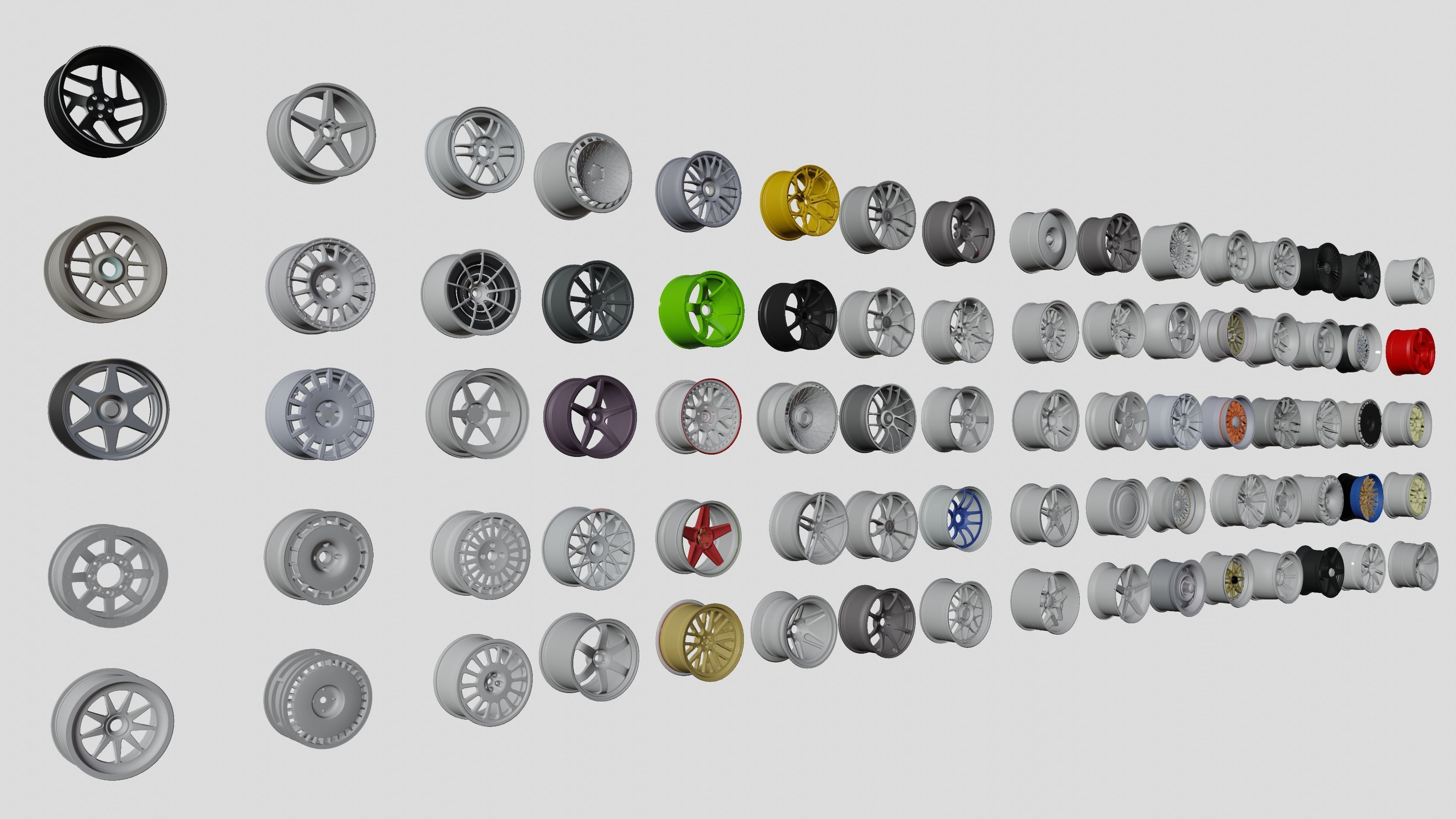 WHEEL ASSET PACK 3D model | CGTrader