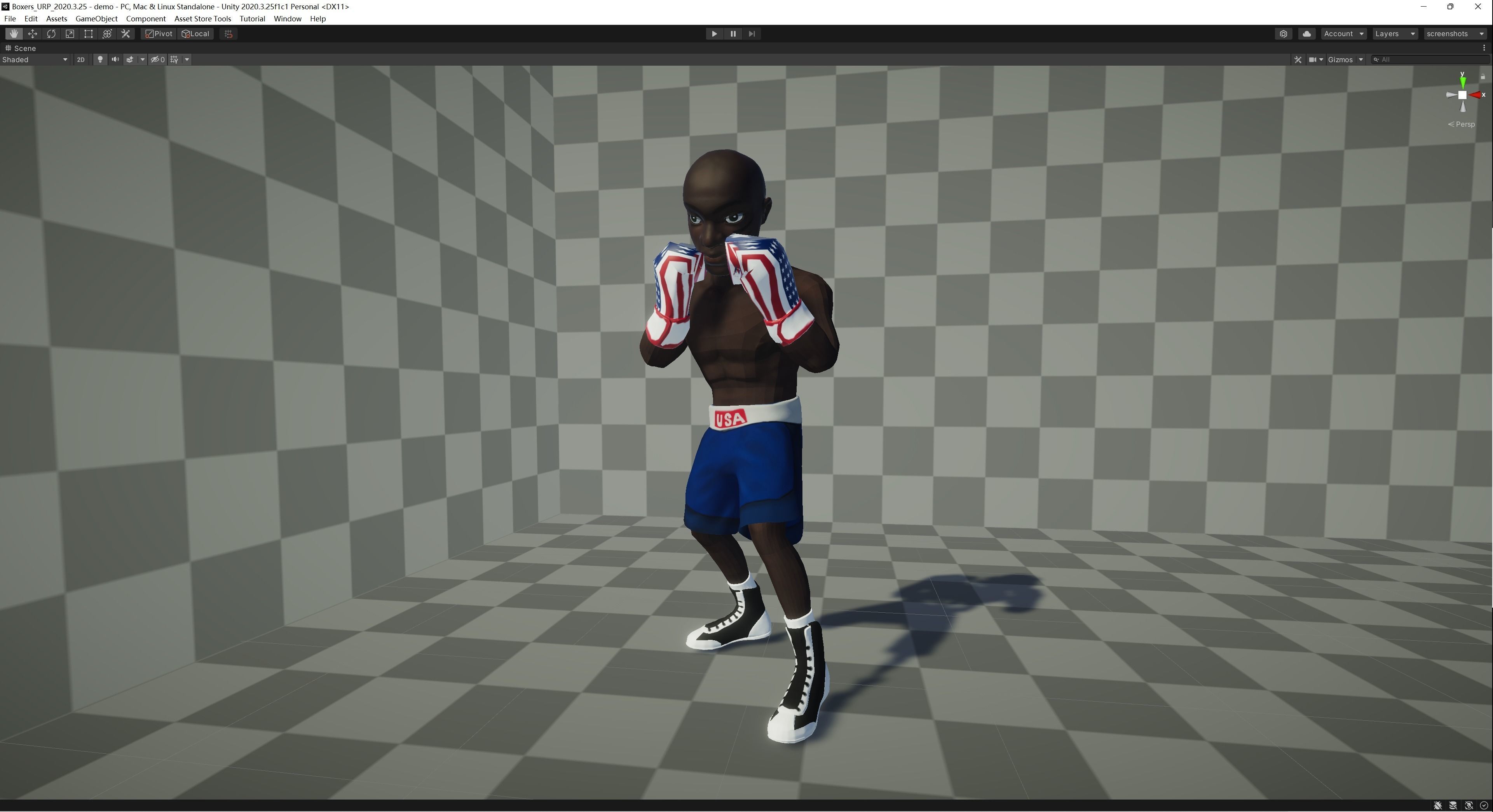 3D model Black Boxer VR / AR / low-poly rigged animated | CGTrader